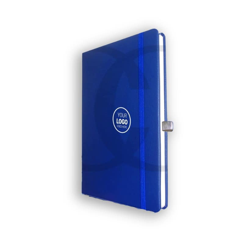 Customized Blue Leather Notebook - Corporate Gifting